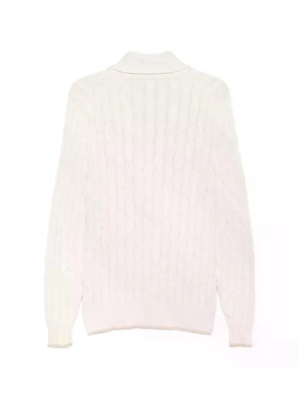 Eleventy Cable Knit Buttoned Cardigan