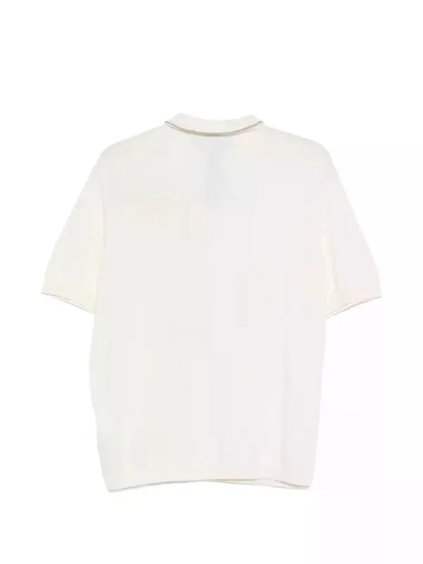 Eleventy Contrasting-trim Polo Shirt - Neutrals