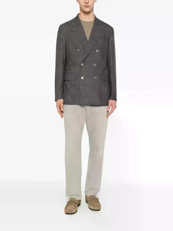 Eleventy Double Breasted Jacket - Grey