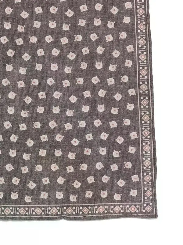 Eleventy Patterned Handkerchief - Grey