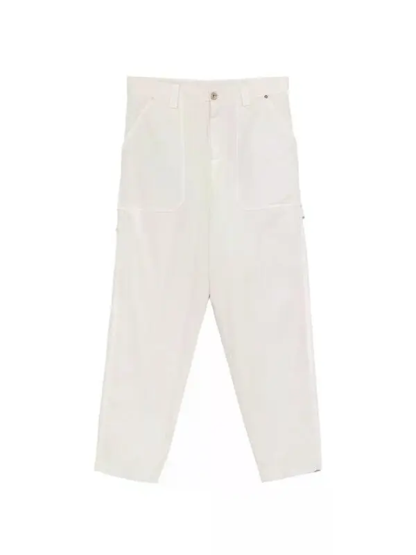 Eleventy Cotton Patch Pocket Trousers With Side Stripe Detail