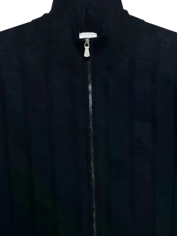 Eleventy Full-zip Ribbed Knit Cardigan
