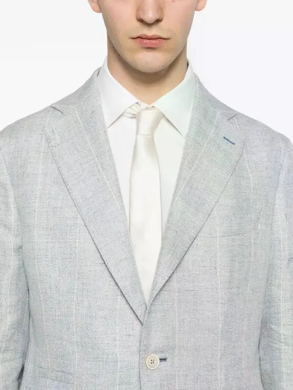 Eleventy Pinstripe Single-breasted Suit - Blue