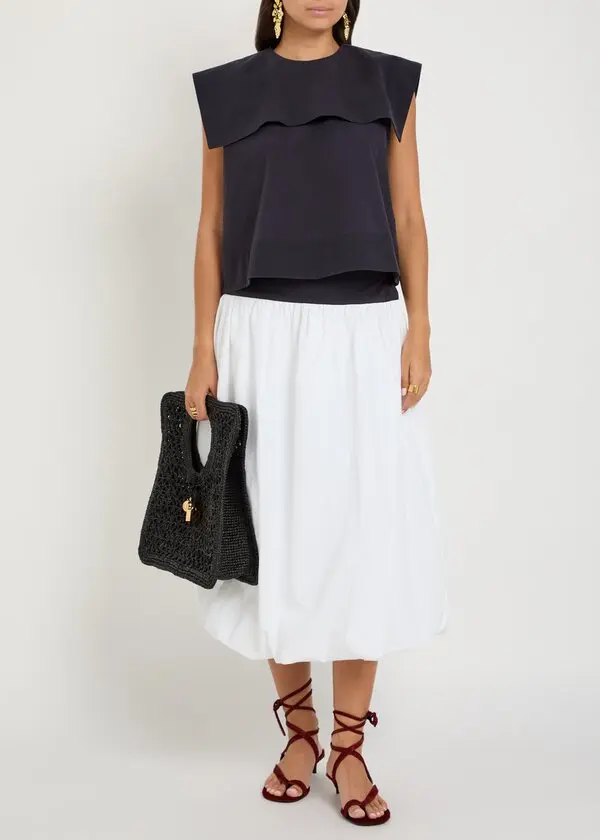 LES VACANCES D'IRINA Puritan Textured Cotton Top