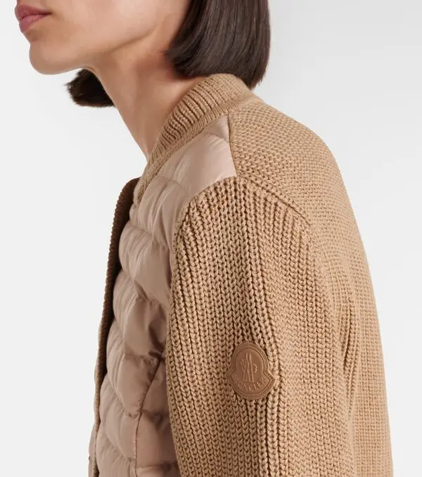 Moncler Down-paneled Cotton Cardigan
