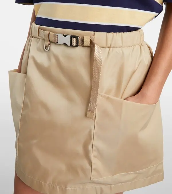 Prada Re-nylon Belted Mini Skirt