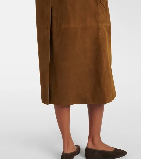 Vince Suede Single-breasted Coat