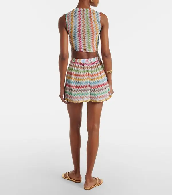 Missoni Zigzag Lame Shorts - Multicoloured