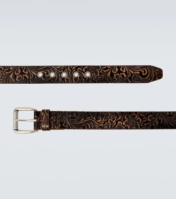 Our Legacy 40mm Paisley Leather Belt