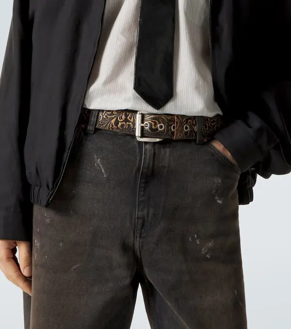 Our Legacy 40mm Paisley Leather Belt