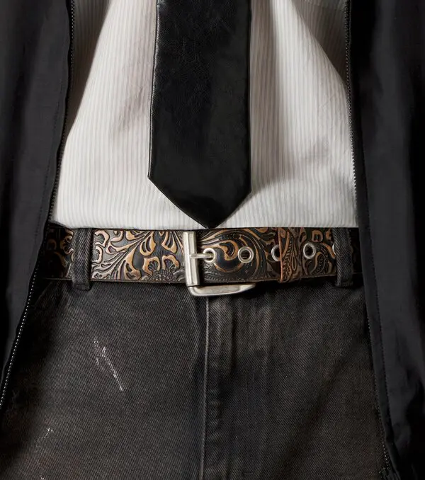Our Legacy 40mm Paisley Leather Belt