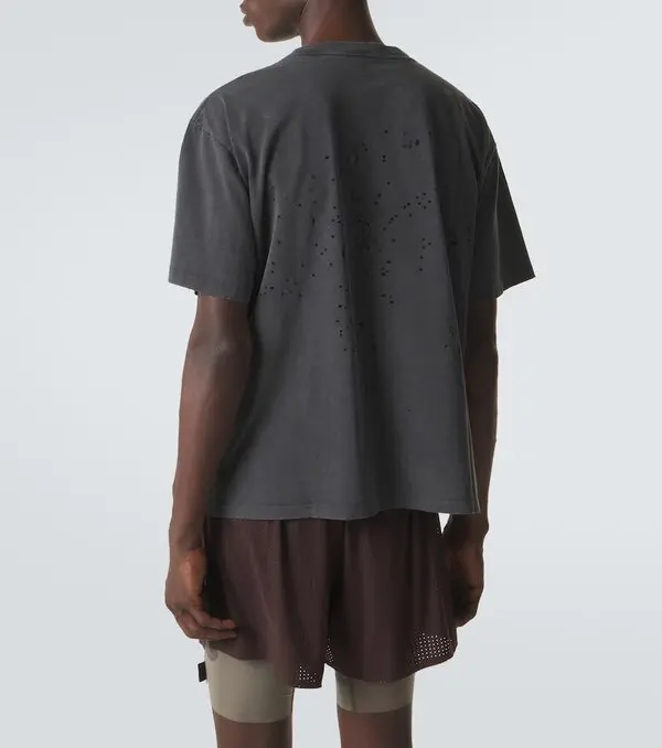 Satisfy Mothtech Printed Cotton Jersey T-shirt - Grey