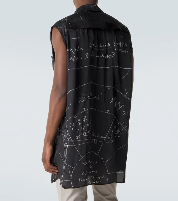 Rick Owens Jumbo Printed Sleeveless Shirt