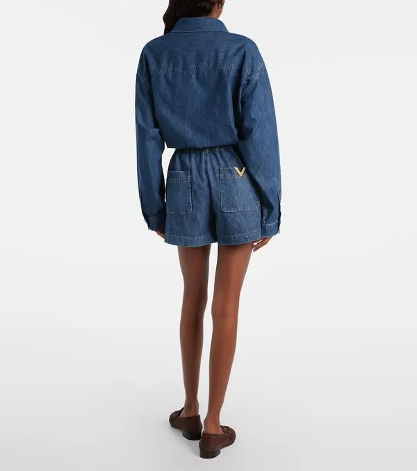 Valentino Garavani Denim Shorts - Blue