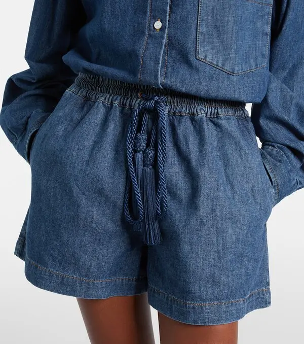 Valentino Garavani Denim Shorts - Blue