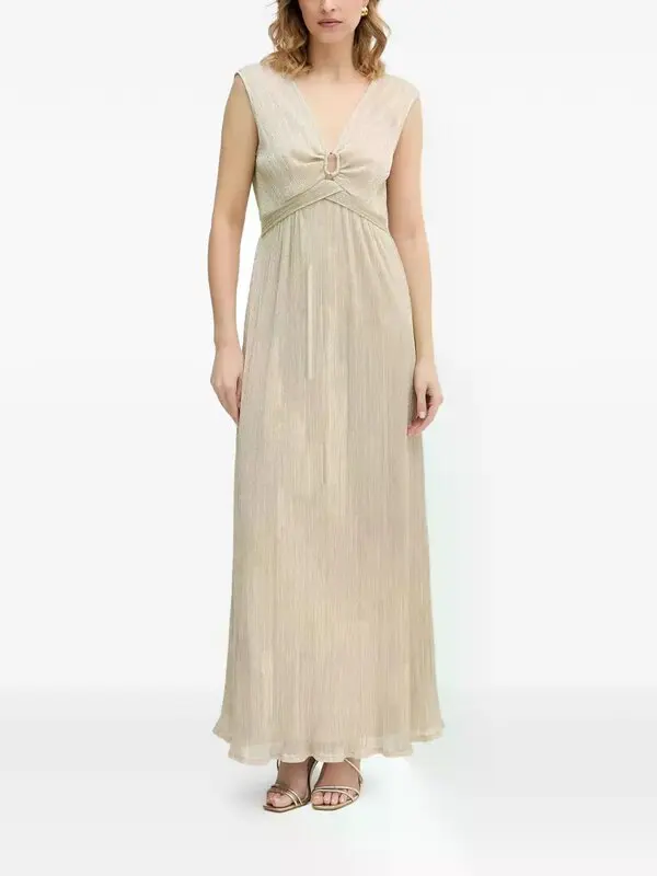 MORGAN Ring Detail V-neck Maxi Dress
