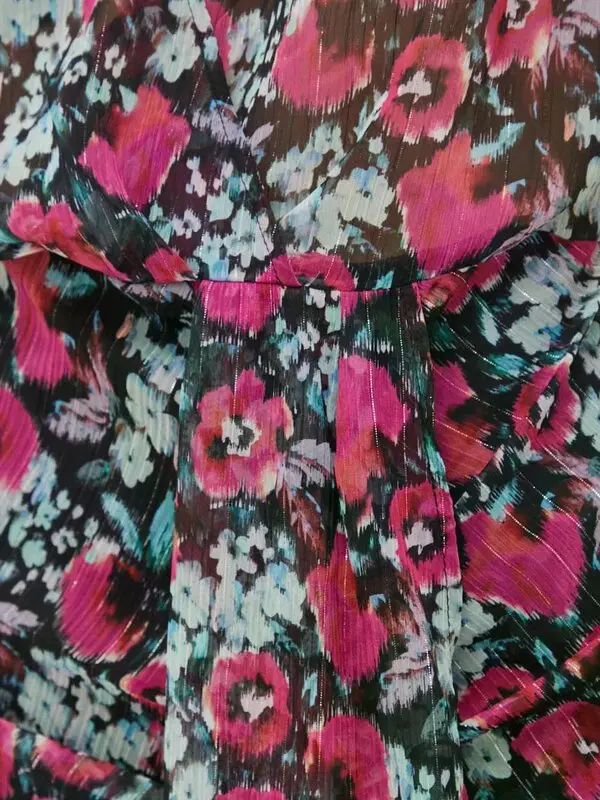 MORGAN Floral Print V-neck Mini Dress