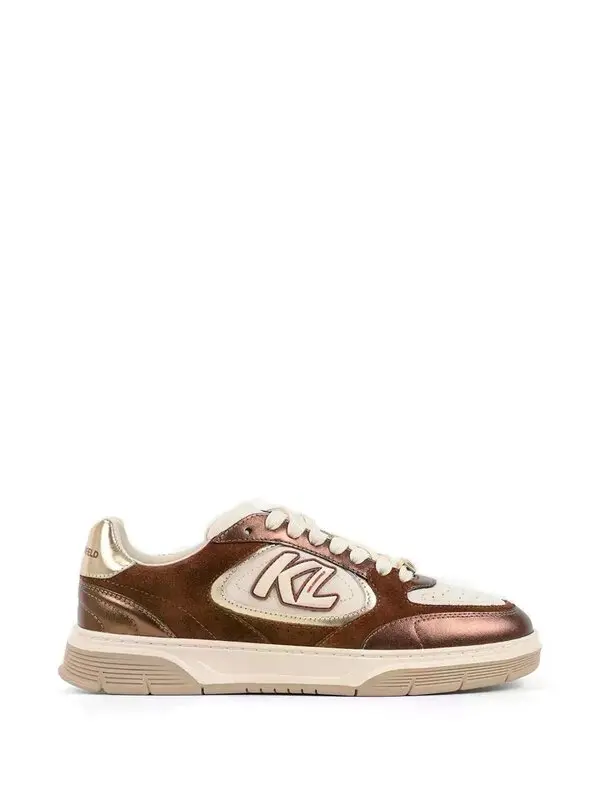 Karl Lagerfeld Logo Detail Suede Sneakers - Brown