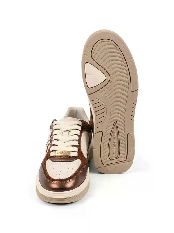 Karl Lagerfeld Logo Detail Suede Sneakers - Brown