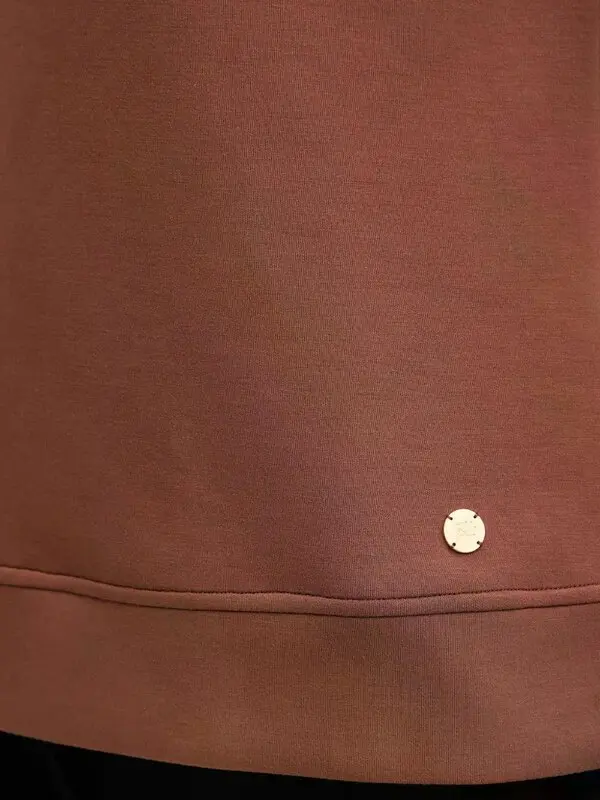 Karl Lagerfeld High Neck Buckle Detail Sleeveless Top