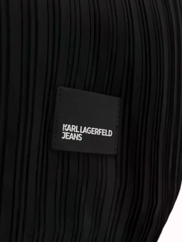 Karl Lagerfeld Pleated Zip Shoulder Bag