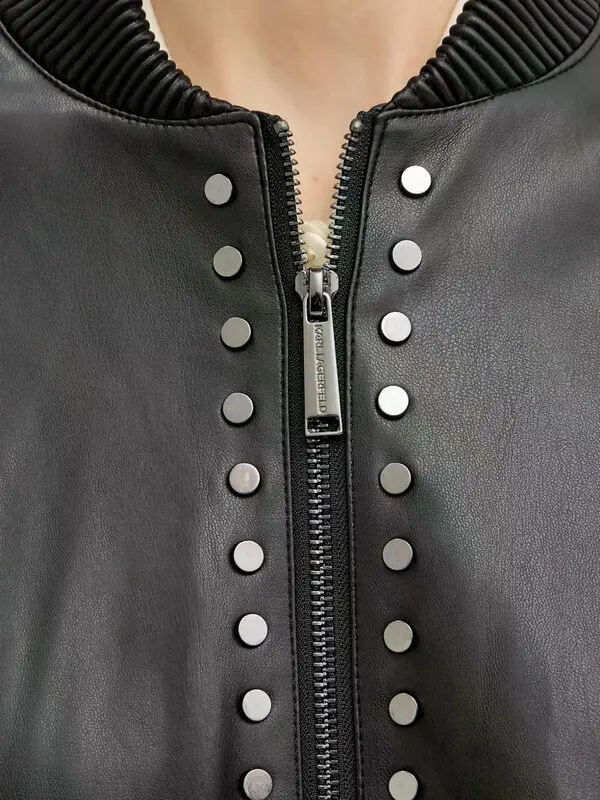 Karl Lagerfeld Studded Bomber Jacket