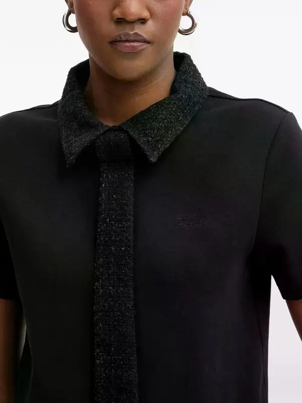 Karl Lagerfeld Tie-collar Short Sleeve T-shirt