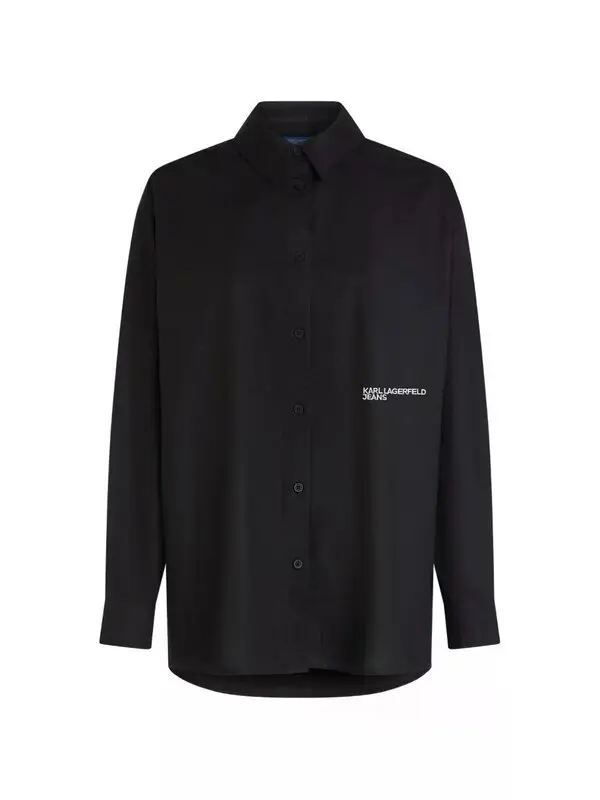 Karl Lagerfeld Button-fastening Long-sleeve Shirt - Black