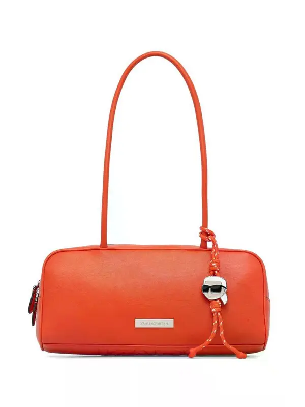 Karl Lagerfeld Logo-plaque Charm-pendant Shoulder Bag - Orange