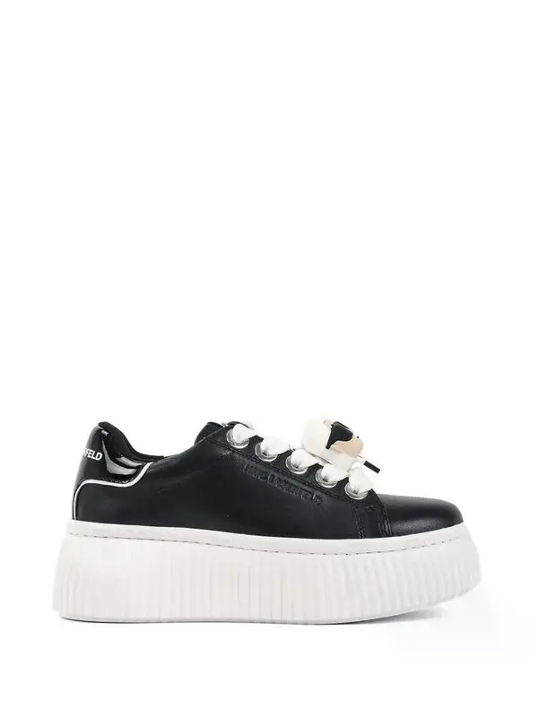 Karl Lagerfeld Figure-appliqué Platform Sneakers - Black