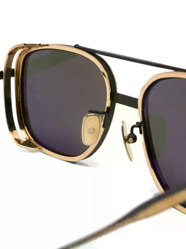 Linda Farrow Boyd Rectangular Frame Sunglasses