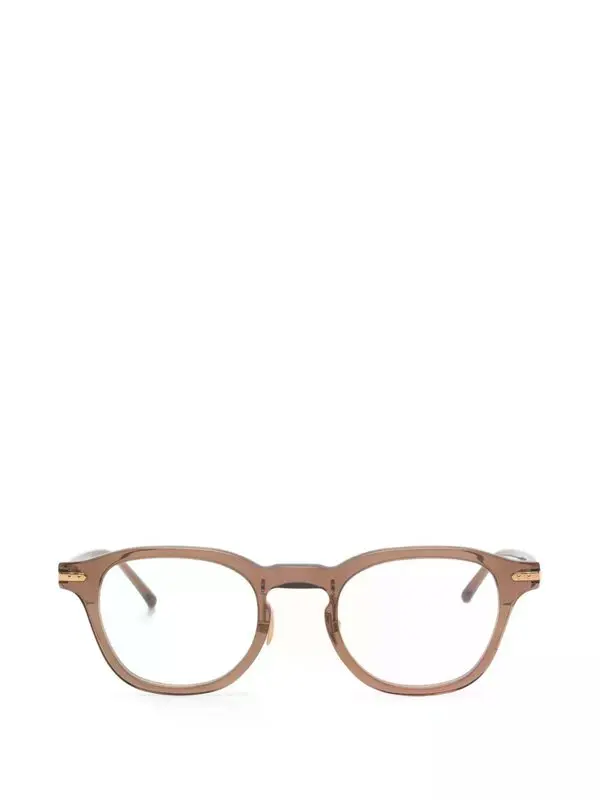 Linda Farrow Nouvel Round Frame Eyeglasses - Brown