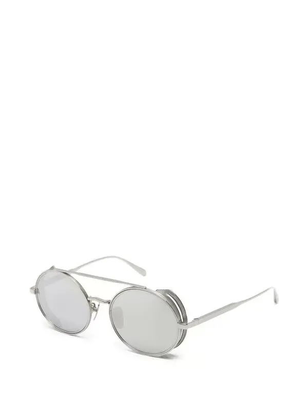 Linda Farrow Baret Round-frame Sunglasses - Silver