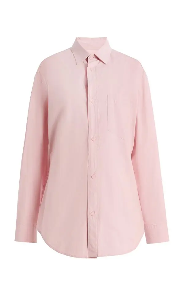 DARKPARK Anne Cinched Cotton-poplin Shirt - Pink