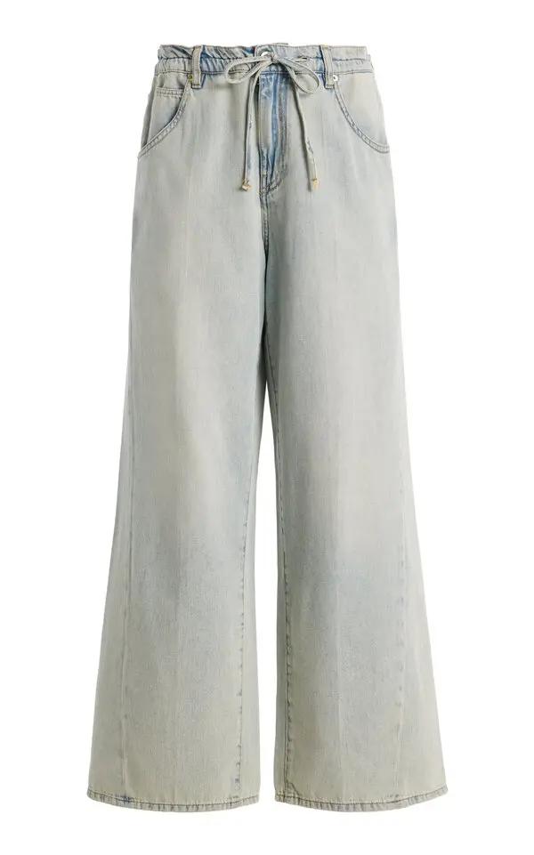 DARKPARK Iris Paperbag Wide Leg Jeans - Blue