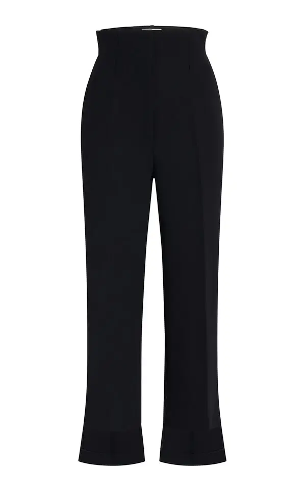 Khaite Rae High-rise Cropped Trousers - Black