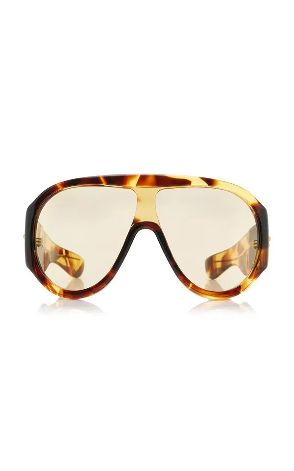 Bottega Veneta Aviator-frame Acetate Sunglasses - Brown