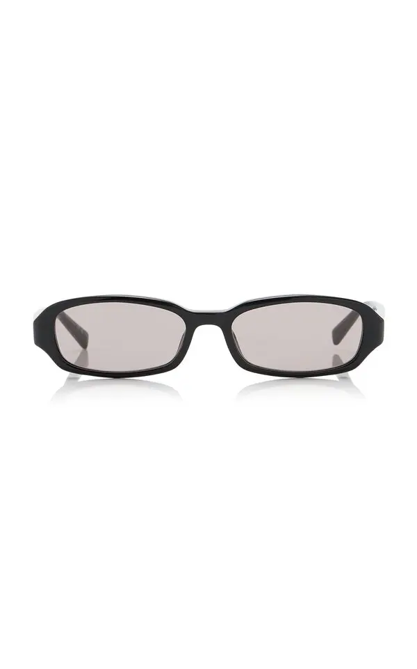 Saint Laurent Erin Oval Frame Acetate Sunglasses - Black