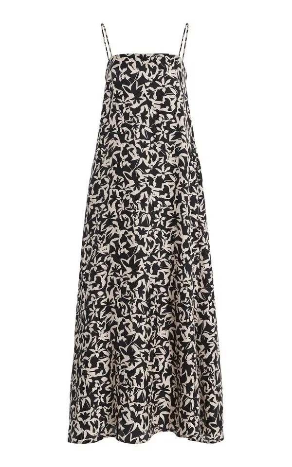 Asceno Melfi Flared Maxi Dress - Black