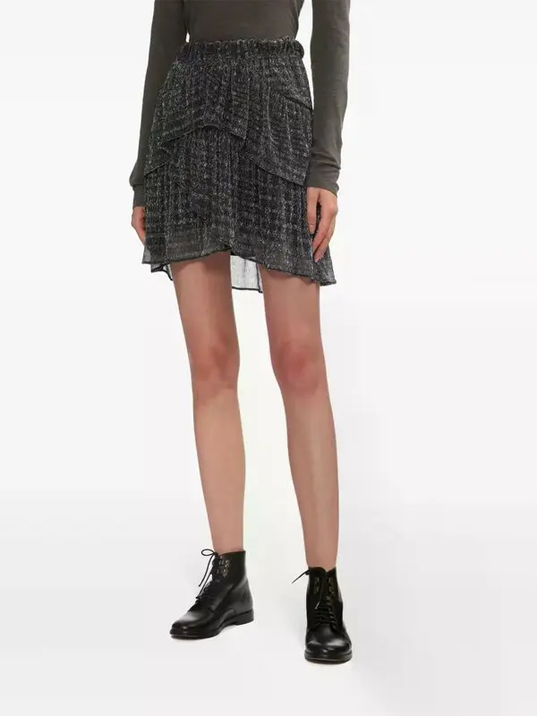 IRO PARIS Metallic Threads Mini Skirt