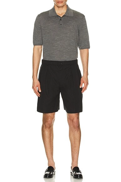 Saint Laurent Short Rond Ample - Noir