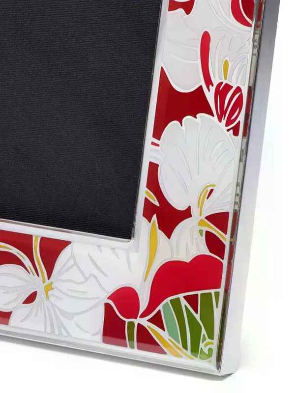 Shanghai Tang 4r Ginger Flower Enamel Photo Frame