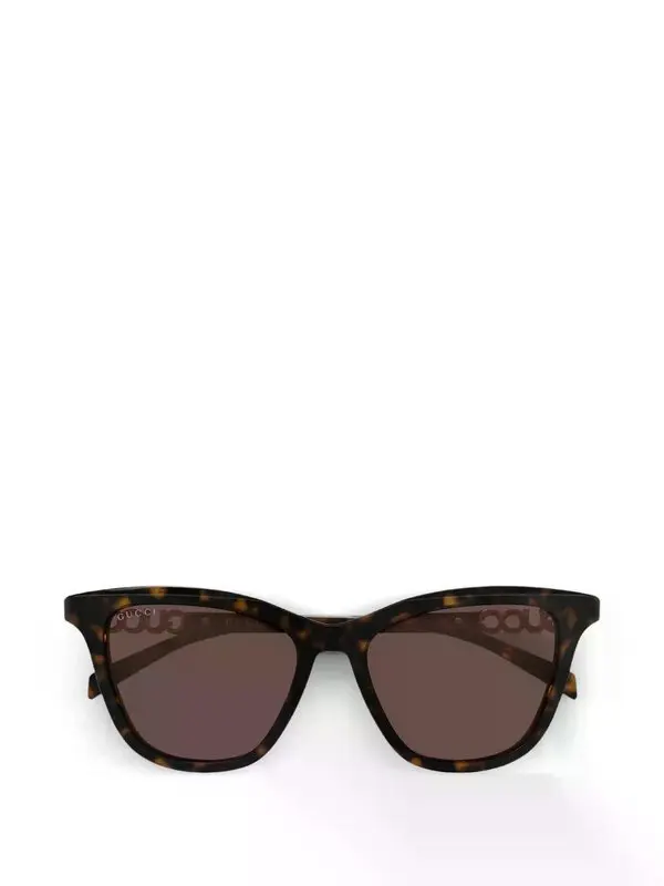 Gucci Geometric Frame Sunglasses - Brown