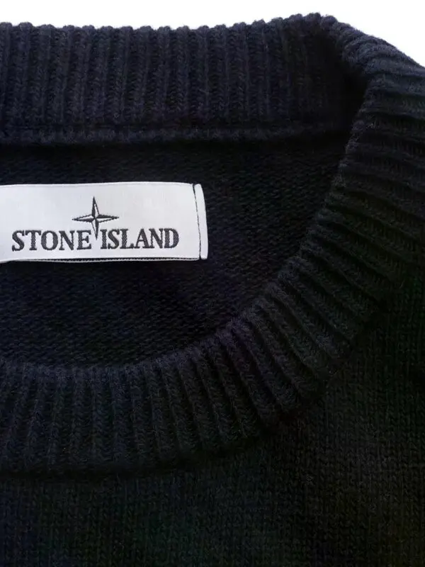 Stone Island Crewneck Patch Sweater - Blue