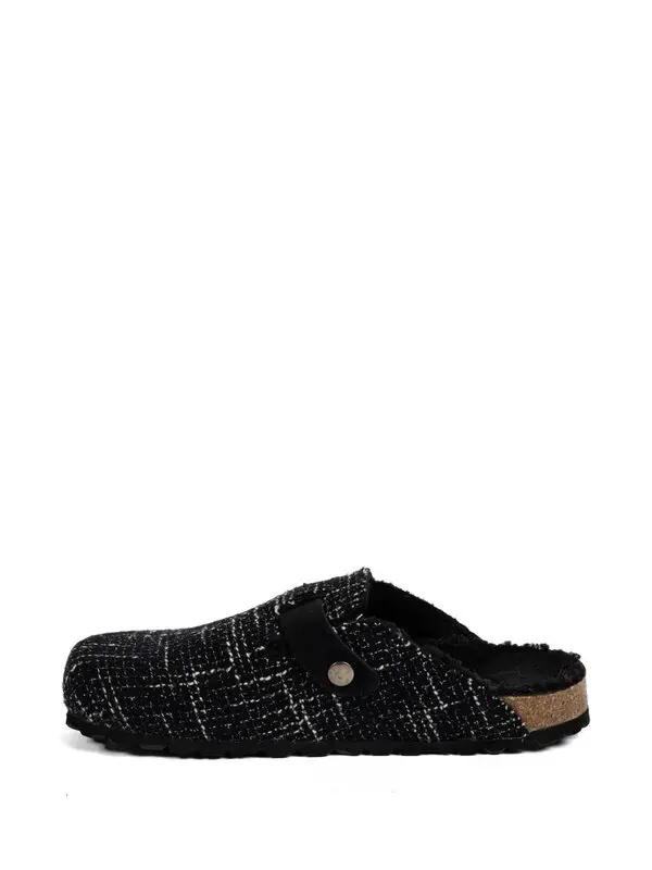 Faliero Sarti Checked Buckle Mules