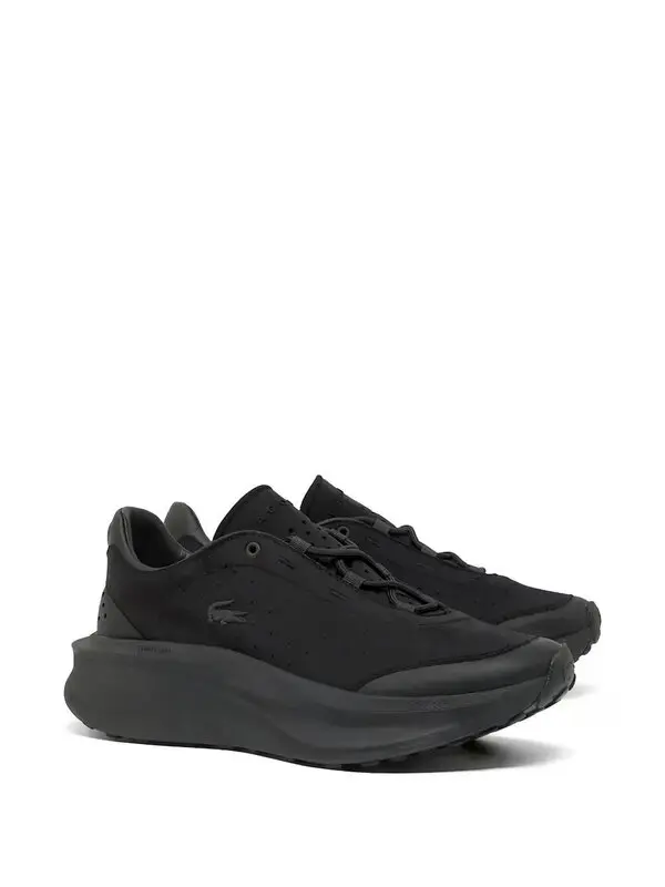 Lacoste Neo Perforated Design Lace-up Low Top Sneakers - Black