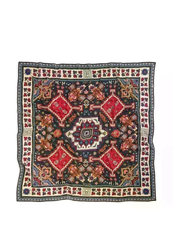 TOTEME Winter Geometric Blanket Wool Scarf