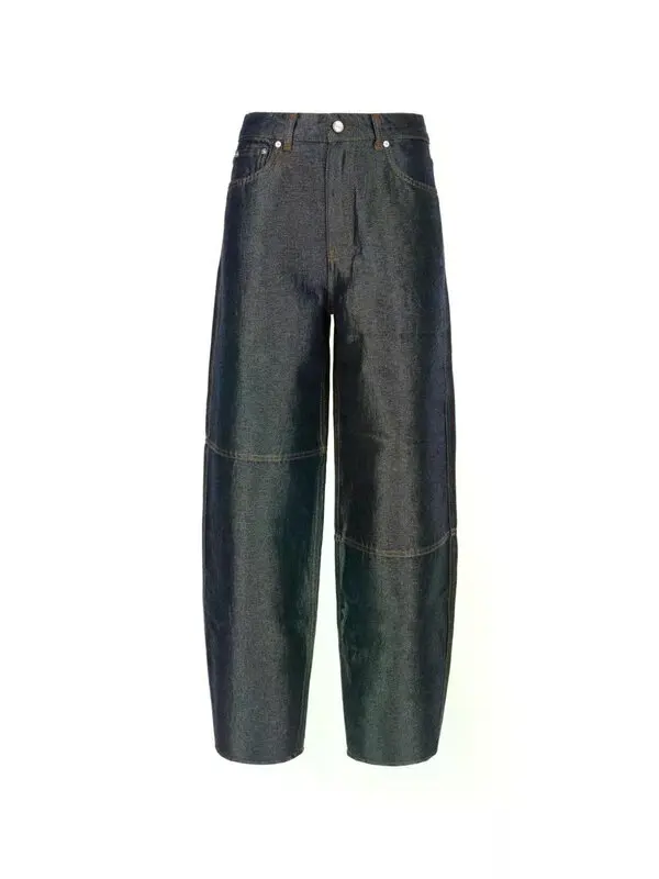 GANNI Paneled Denim Jeans - Blue