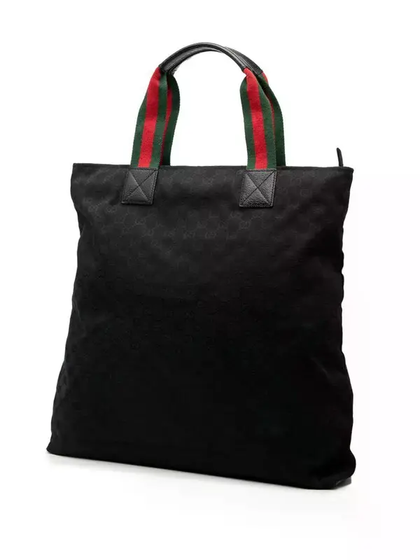 Gucci Gg Canvas Web Tote Bag