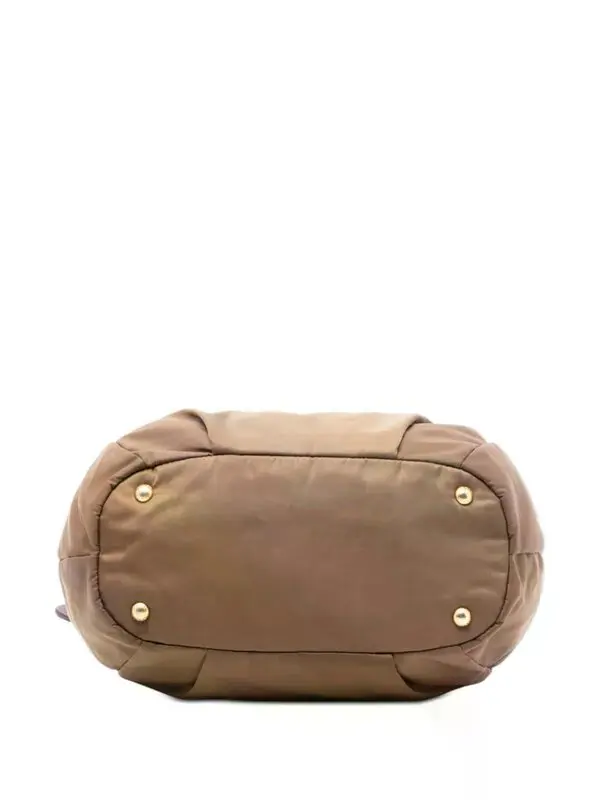 Prada Vitello Daino Trimmed Tessuto Satchel